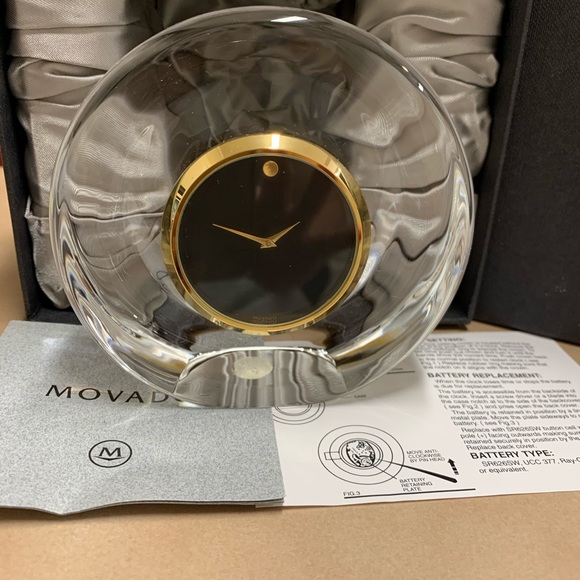 Movado Crystal Desk Clock at Kenneth Burton blog